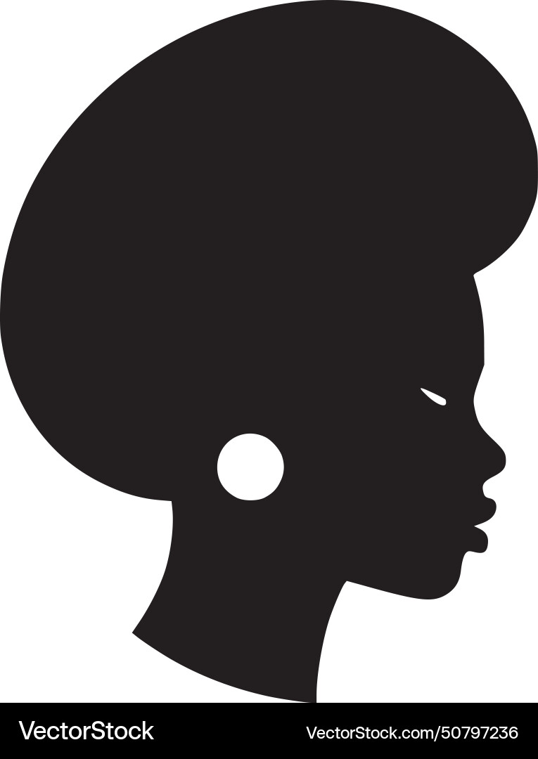 Black woman - and white isolated icon Royalty Free Vector