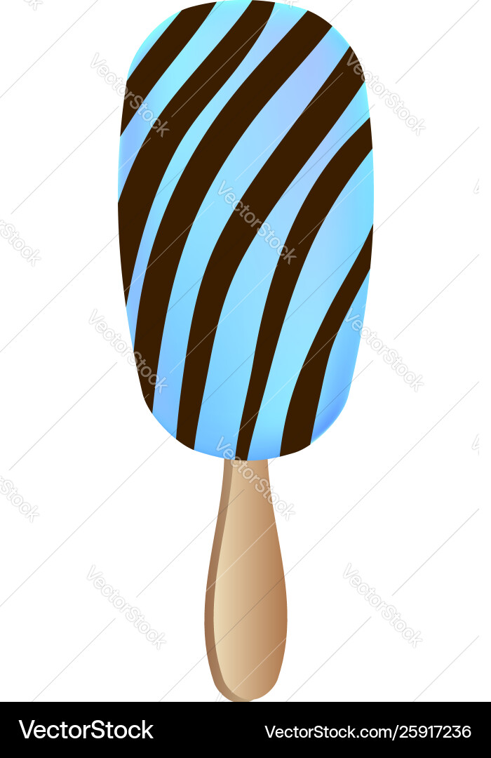 Blue chocolate popsicle icon cartoon style Vector Image