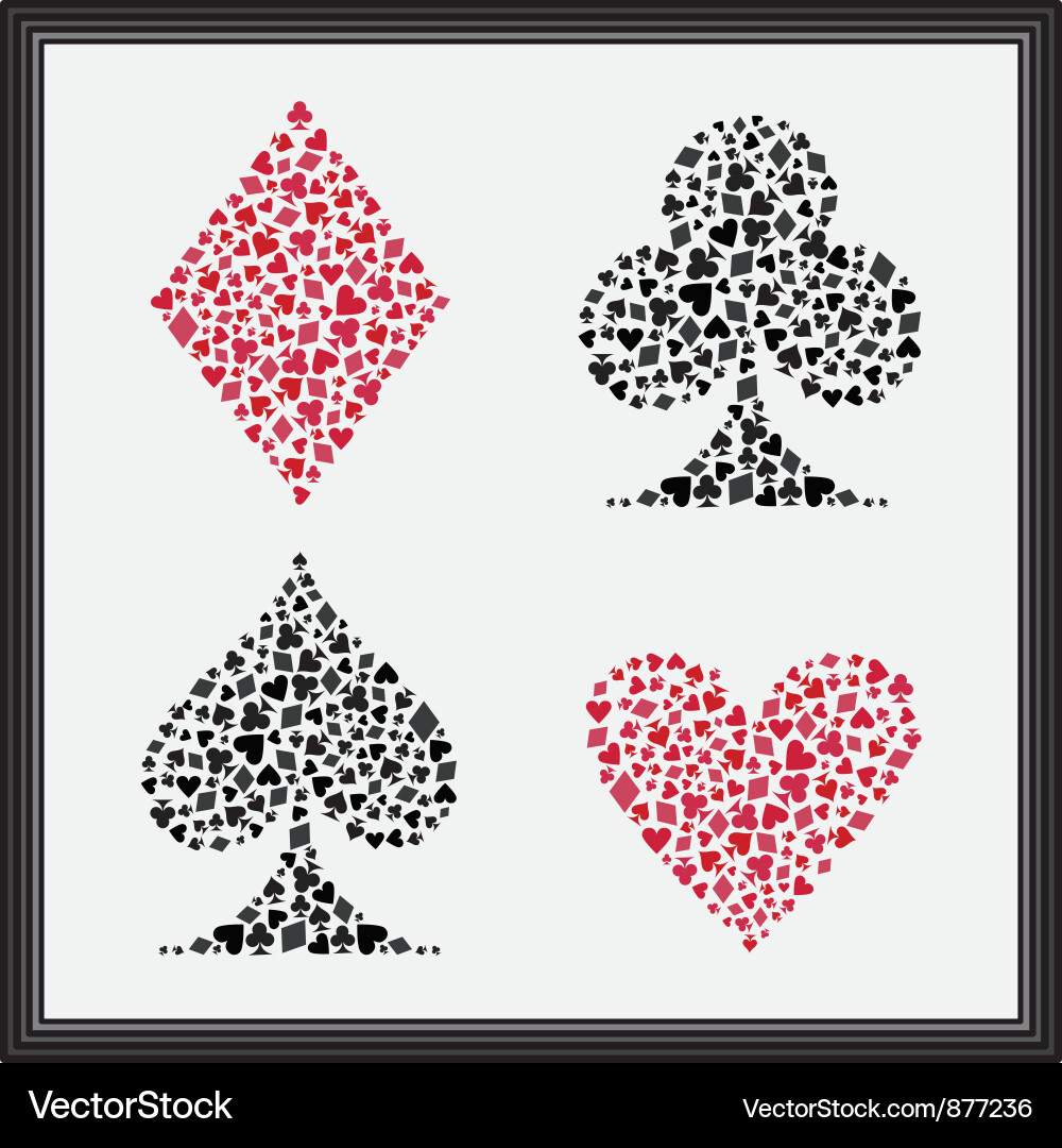 Card suits Royalty Free Vector Image - VectorStock