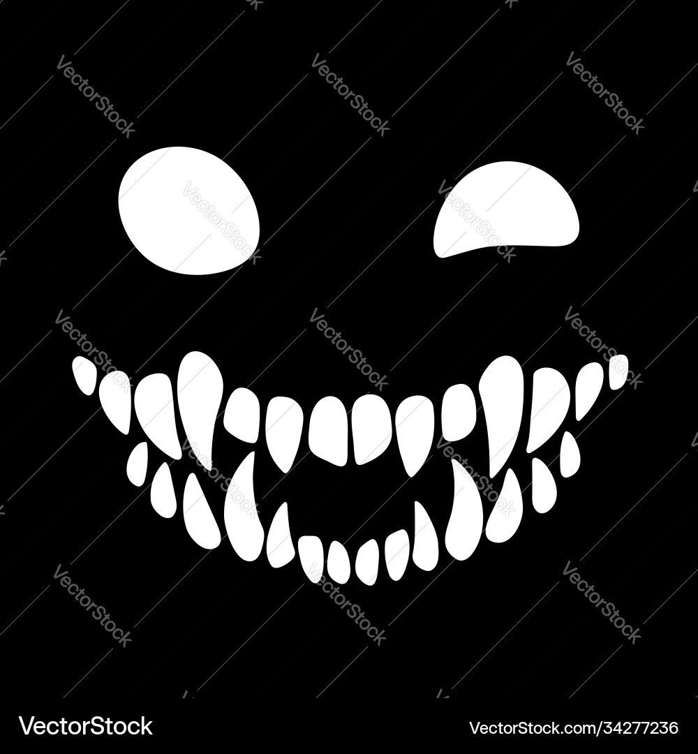 Evil Smile Sharp Teeth Vector Images (over 160)