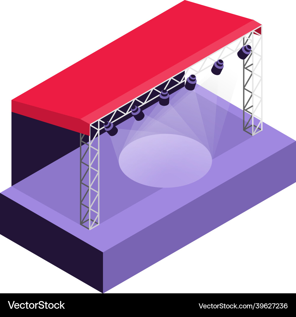 Isometric stage Royalty Free Vector Image - VectorStock