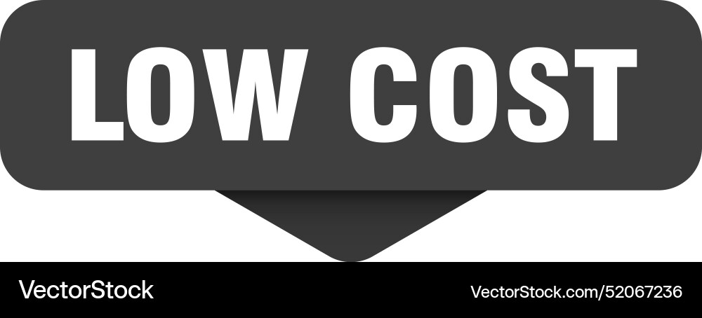 Low cost sticker sign on transparent Royalty Free Vector