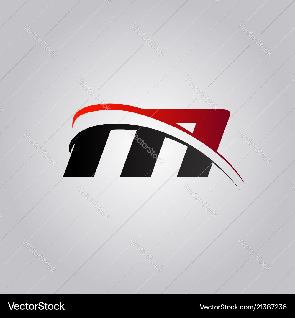 Modern M Initial Logo Royalty Free Vector Image