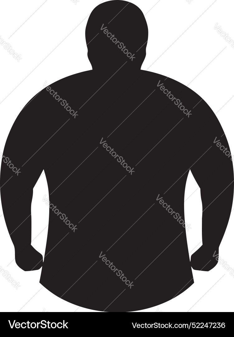 Obesity odyssey human logo for wellness Royalty Free Vector