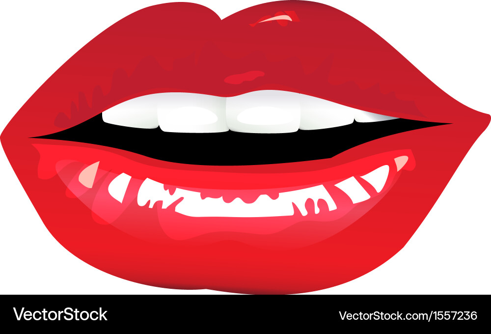 Red lips Royalty Free Vector Image - VectorStock