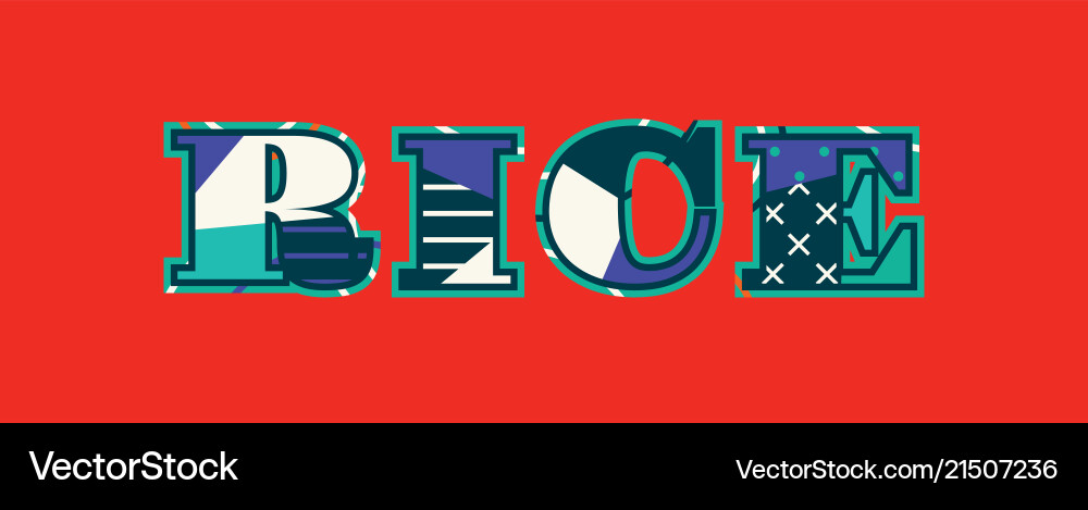 Rice concept word art Royalty Free Vector Image