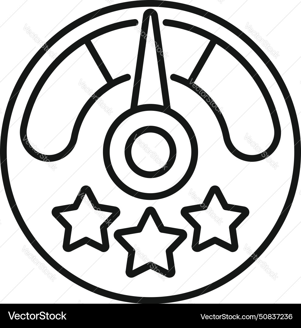 Stars level survey icon outline star Royalty Free Vector