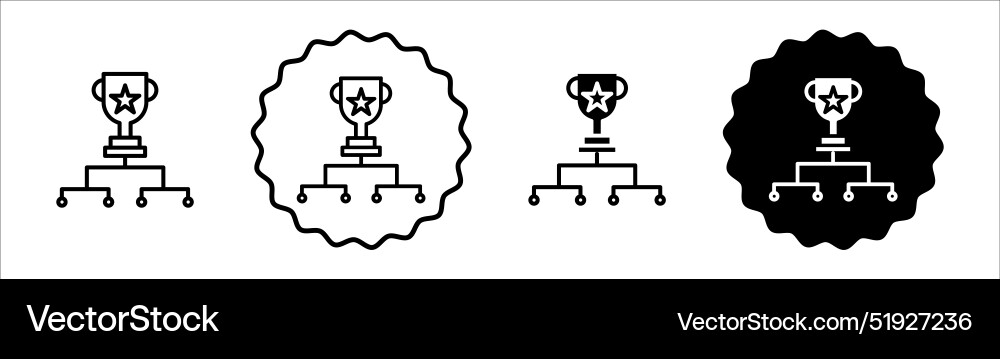 Tournament icon symbol set collection Royalty Free Vector