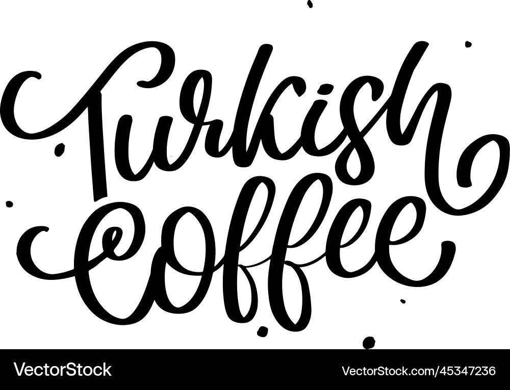 Turkish coffee letter logo typography sign Vector Image