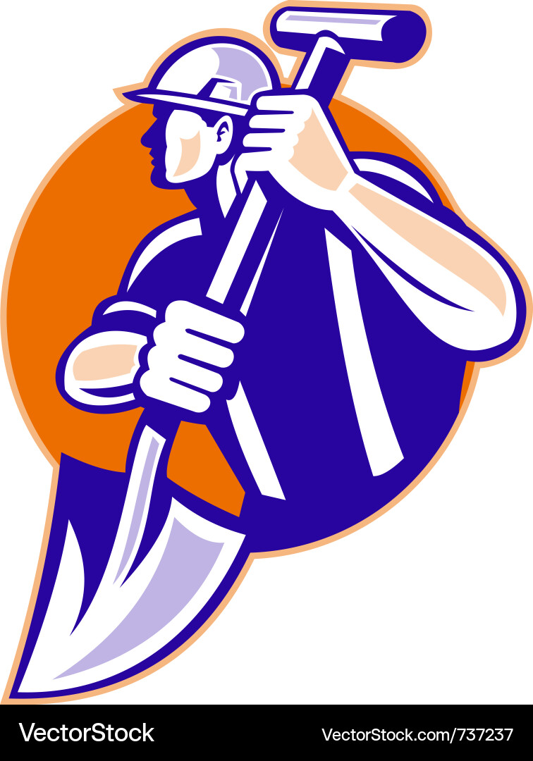 Construction worker symbol Royalty Free Vector Image