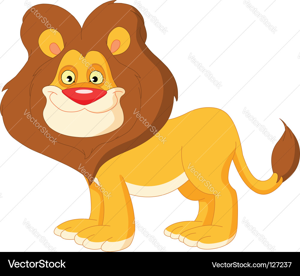 Cute lion Royalty Free Vector Image - VectorStock