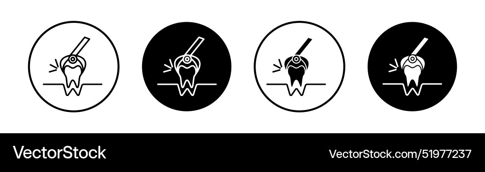 Extraction tooth icon mark in filled style Vector Image