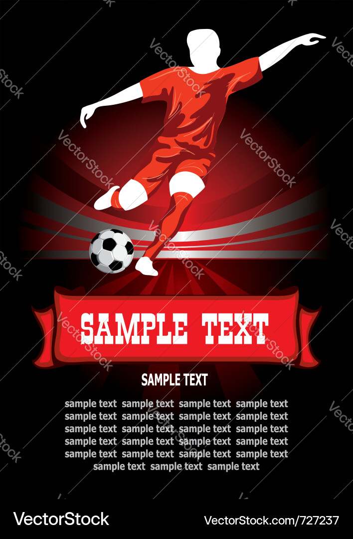 Football poster Royalty Free Vector Image - VectorStock
