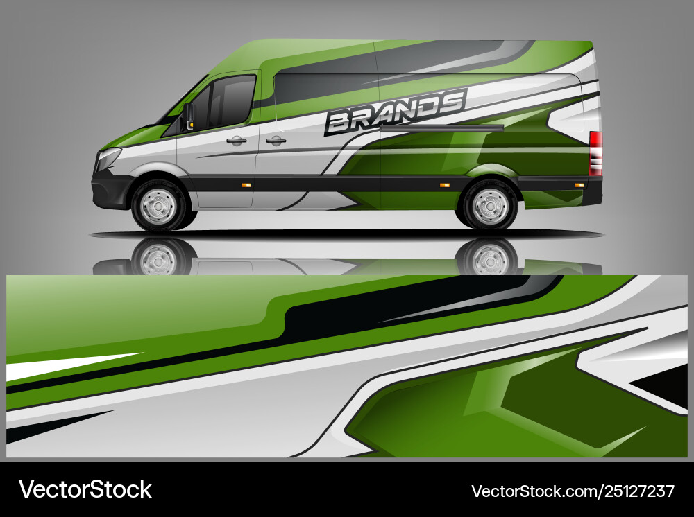 Van Car Wrap Design für Unternehmen Lizenzfreier Vektor