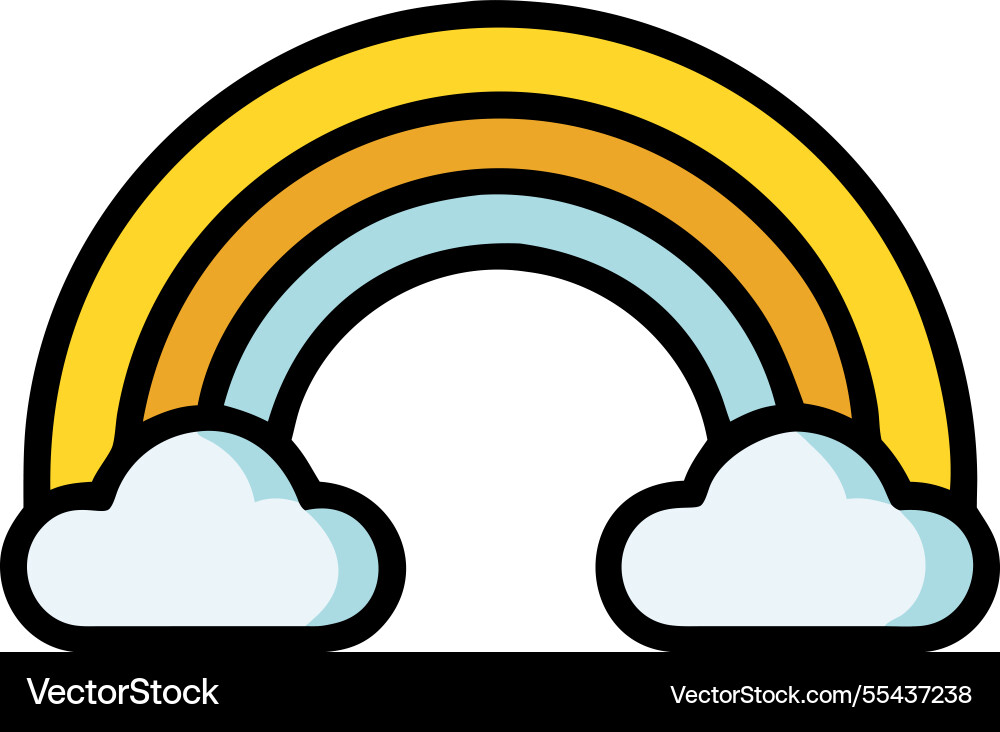 Colorful weather rainbow Royalty Free Vector Image