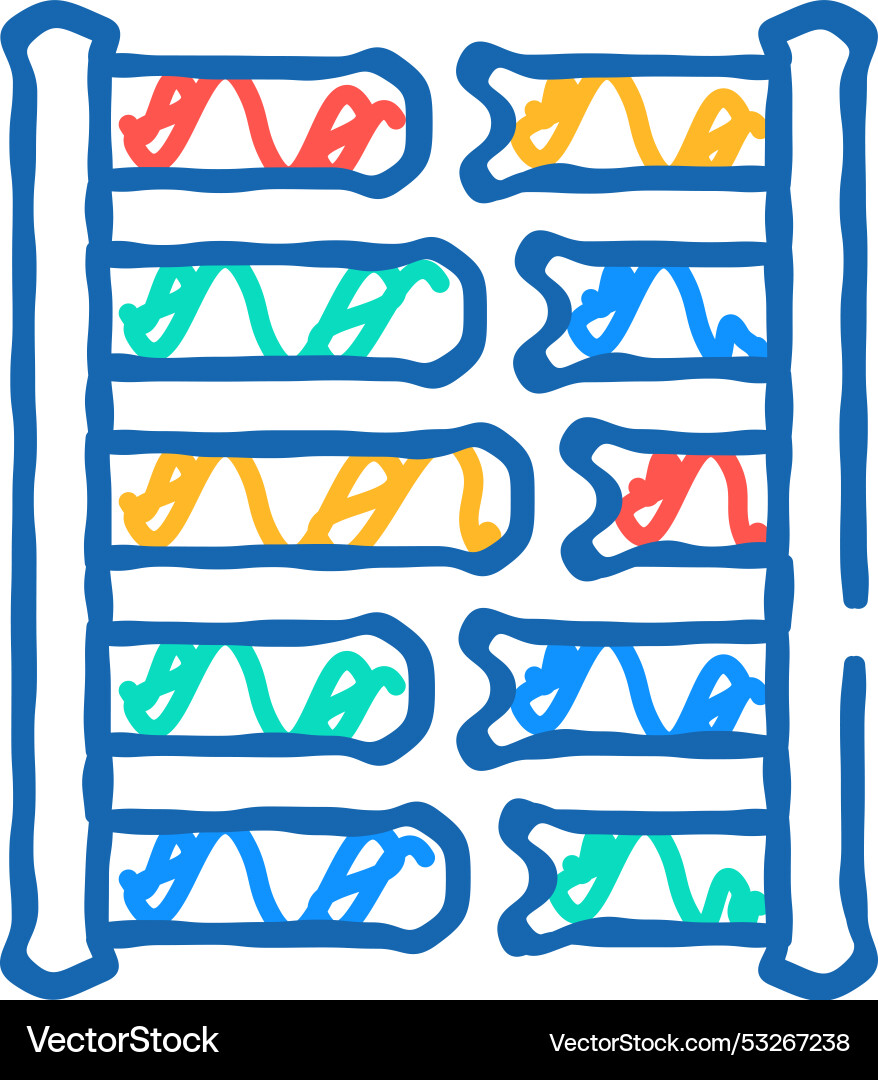 Dna testing icon doodle Royalty Free Vector Image