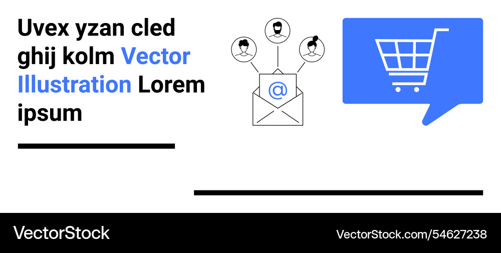 Ecommerce and communication email marketing Vector Image