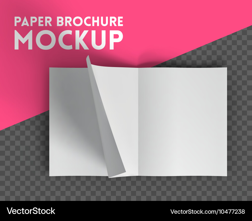 Magazine mockup on transparent background Vector Image