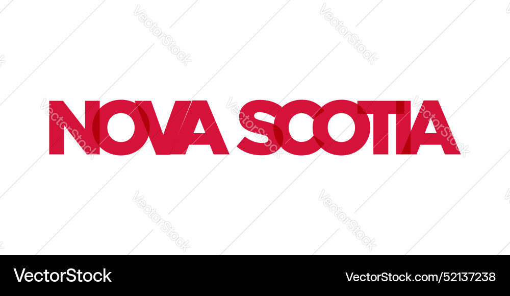 Nova scotia in the canada emblem design Royalty Free Vector