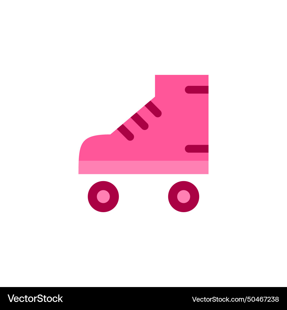 Roller skate flat design Royalty Free Vector Image