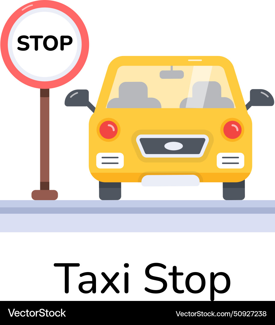 Taxi stop Royalty Free Vector Image - VectorStock