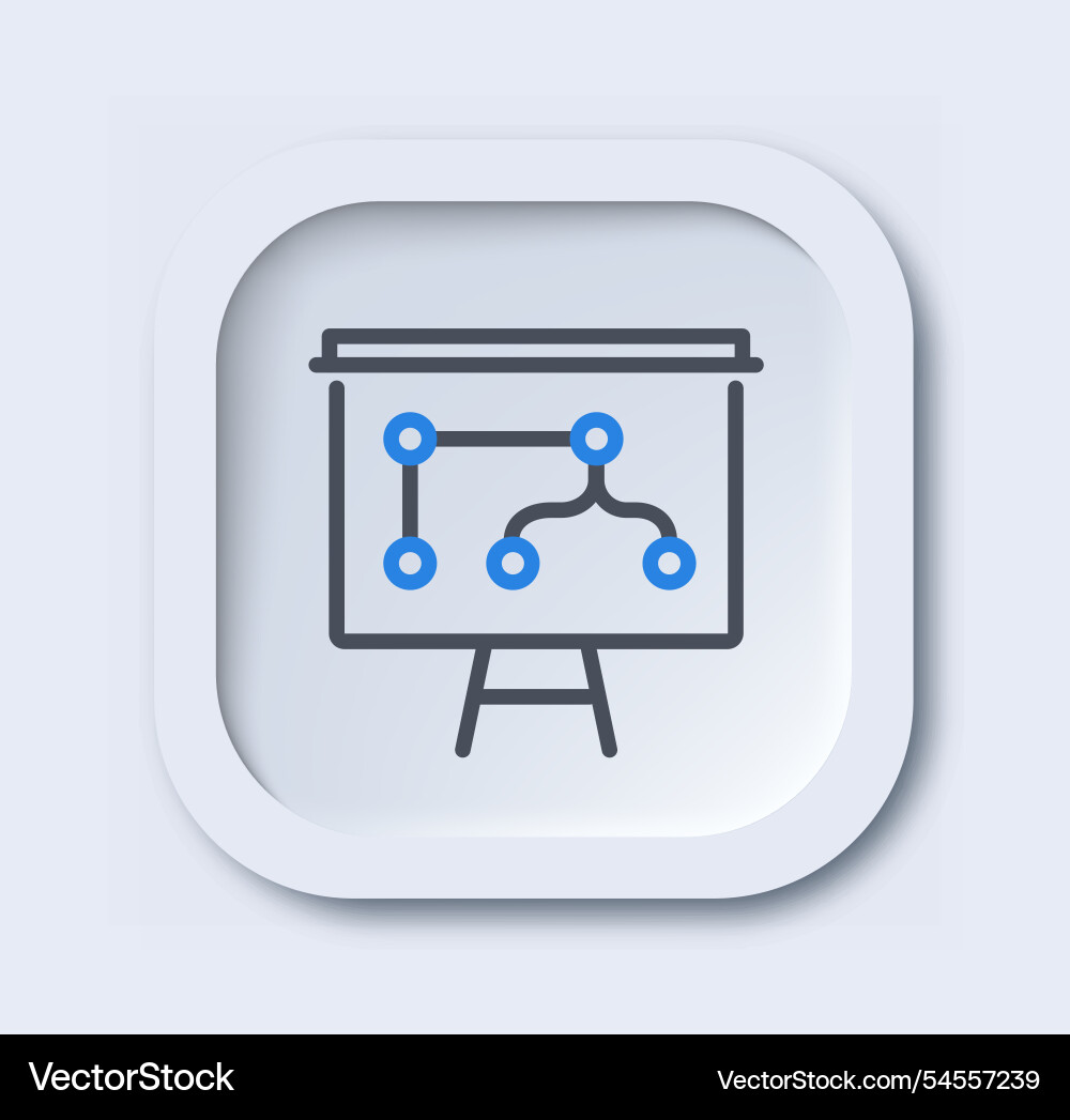 Insurance linear icon whiteboard with scheme Vector Image