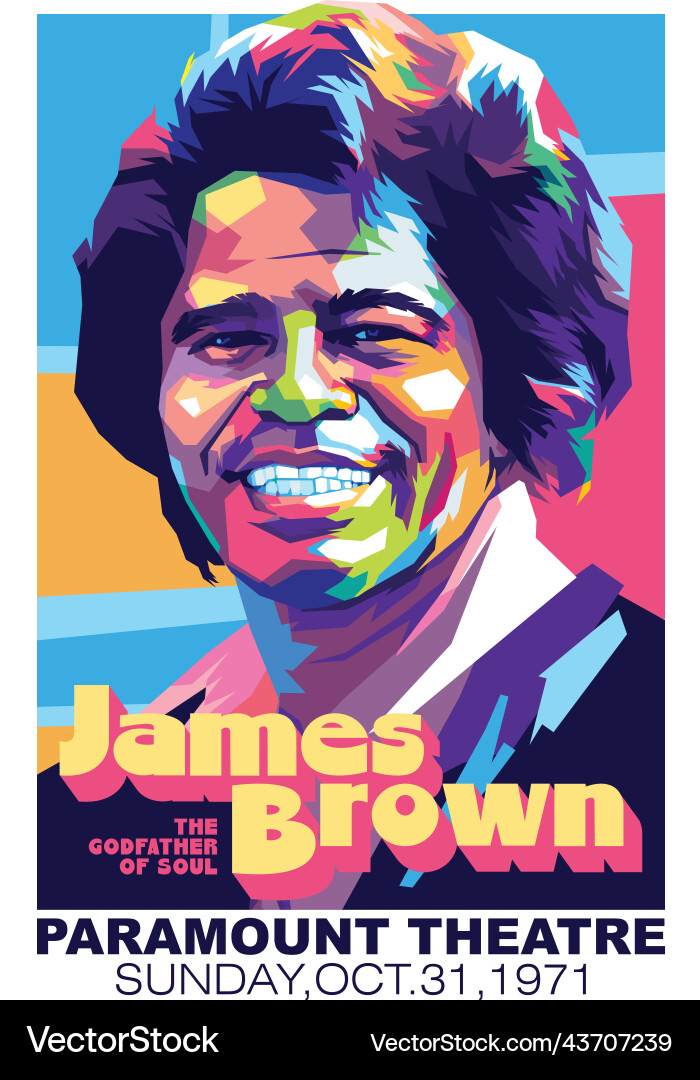 James brown Royalty Free Vector Image - VectorStock