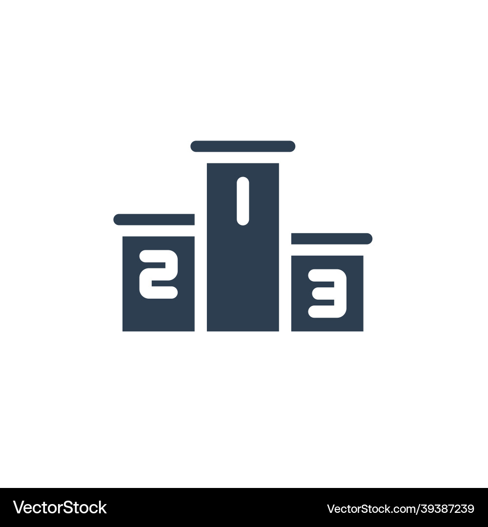 Leere Gewinner podium erste zweite dritte Platz Vektorbild