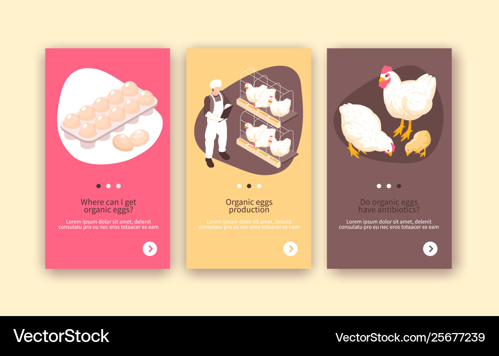 Poultry farm vertical banners Royalty Free Vector Image