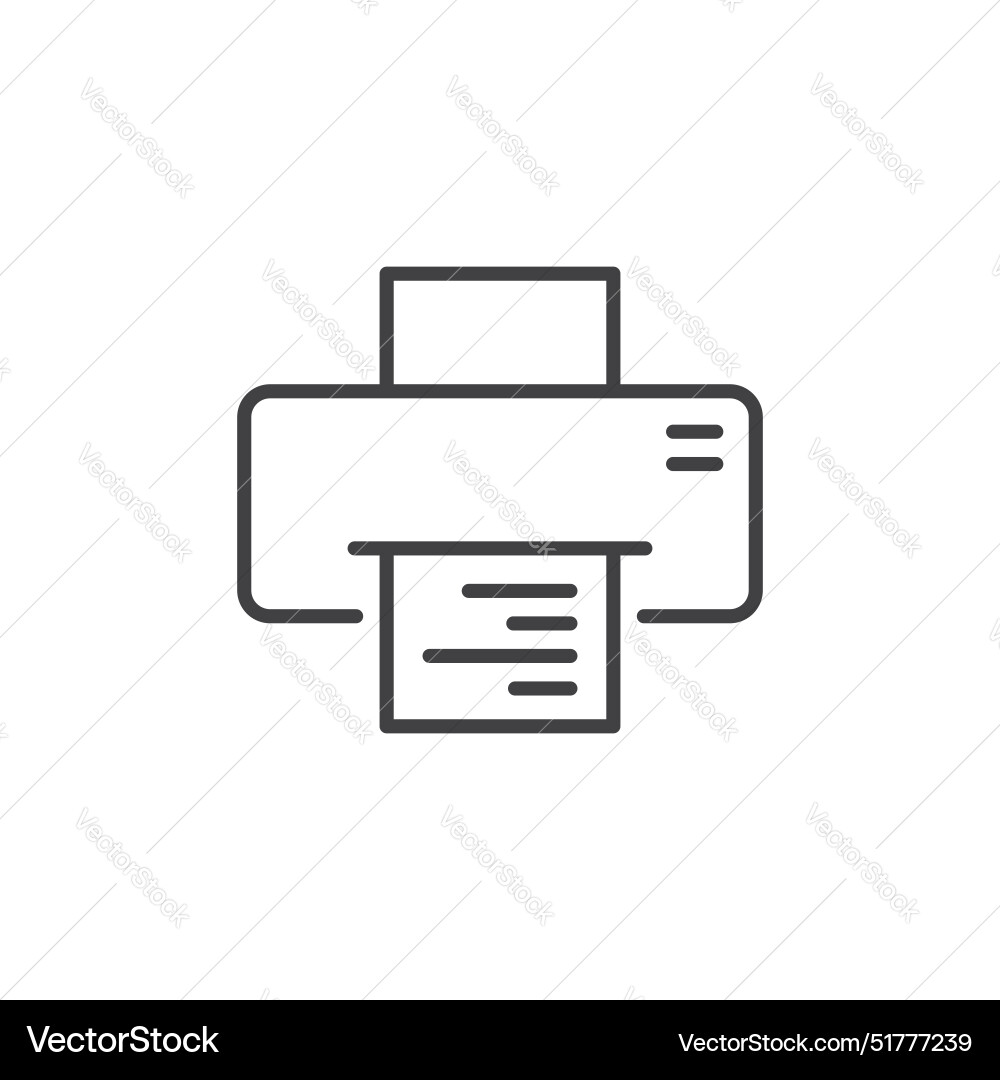 Printer icon in flat style office machine Vector Image