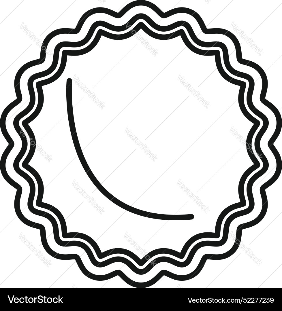 Round vintage blank retro stamp with wavy border Vector Image