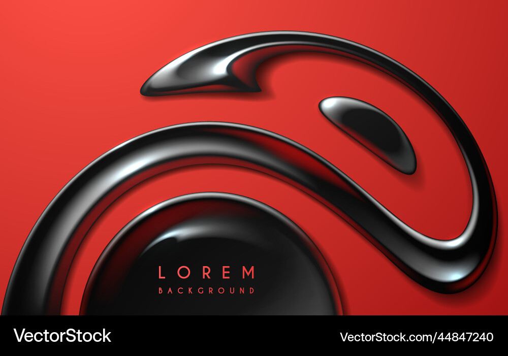 Abstract black and red liquid background Vector Image