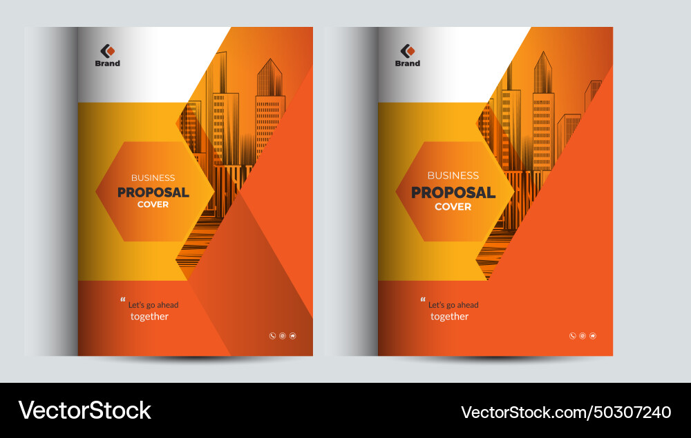 Business proposal cover design template concepts Vector Image