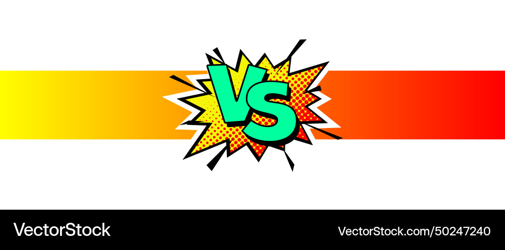 Cartoon comic background vs fight versus comics Vector Image