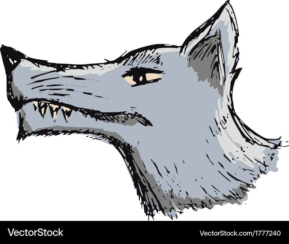 Cartoon wolf Royalty Free Vector Image - VectorStock