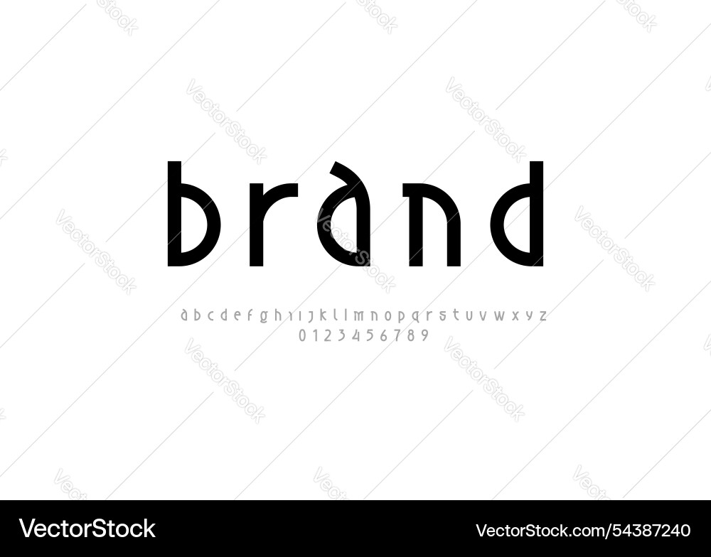 Modern font lowercase alphabet Royalty Free Vector Image