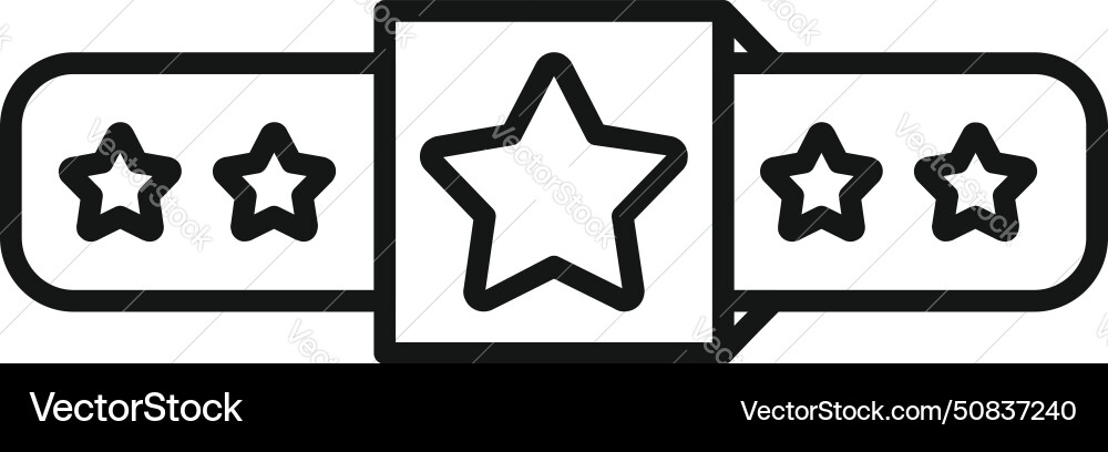 Online star rating icon outline excellent Vector Image