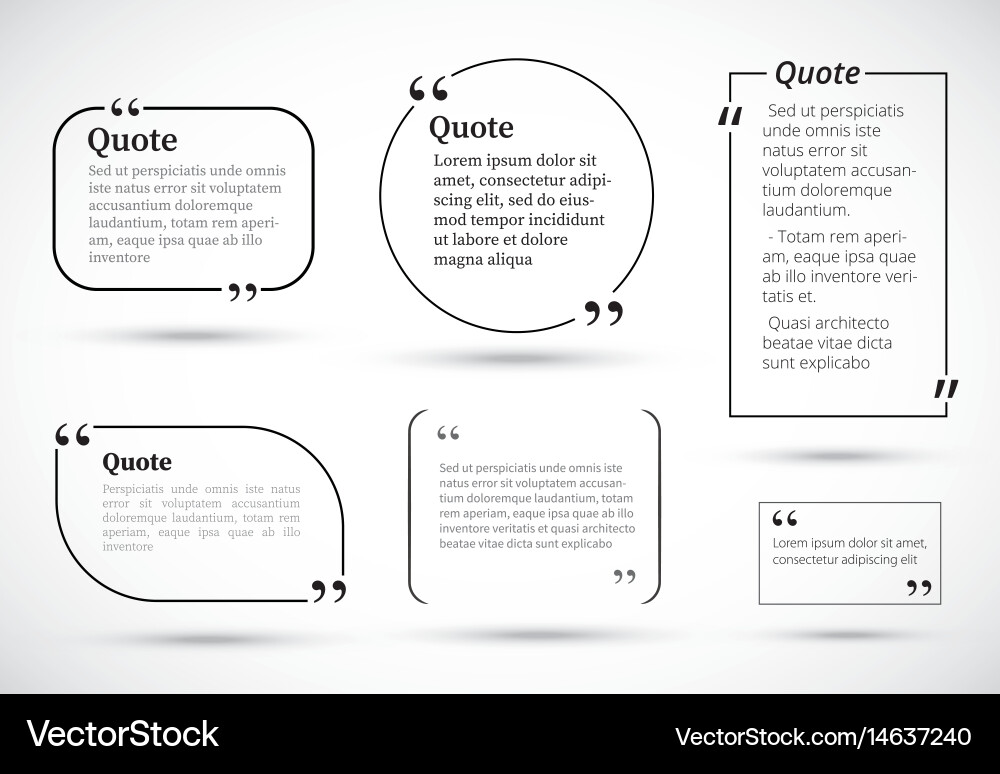 Quote bubbles template Royalty Free Vector Image