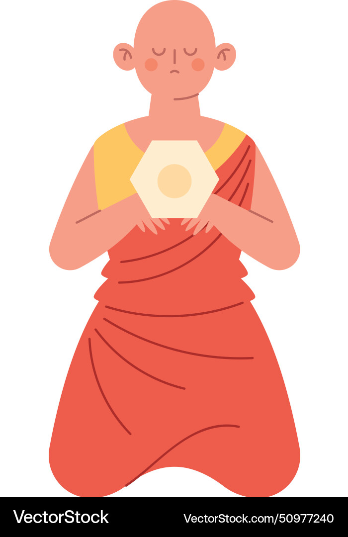 Waisak buddhist character Royalty Free Vector Image