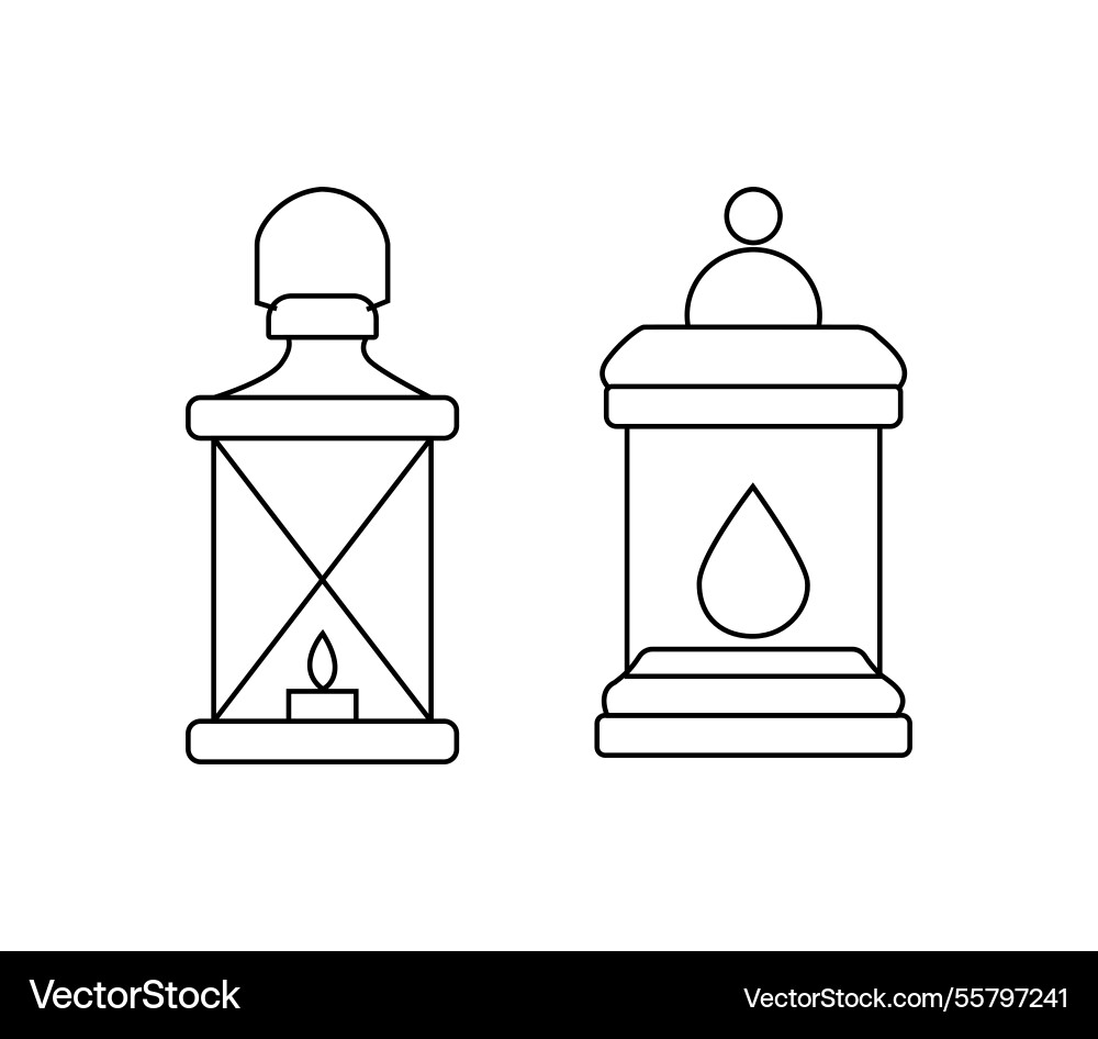 Basic lantern light icon Royalty Free Vector Image