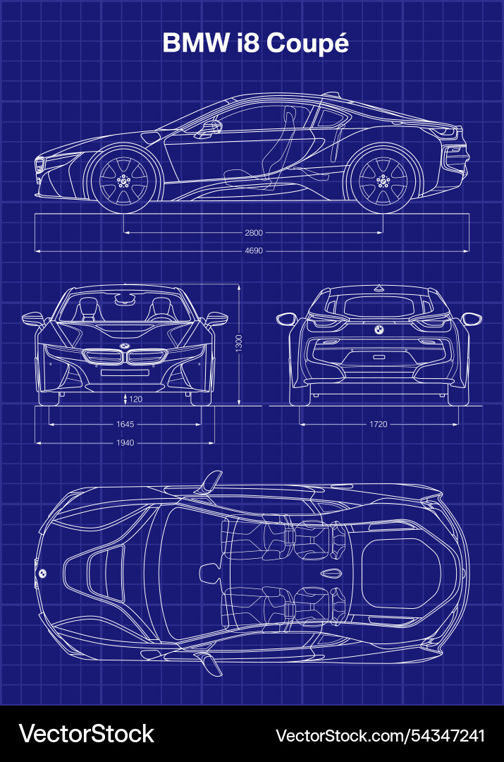 Bmw i8 coupe Royalty Free Vector Image - VectorStock