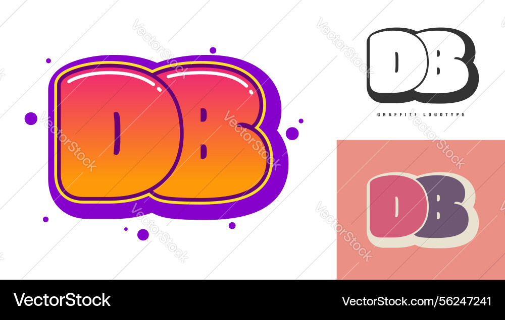 Db logo design for festival or party initial Vector Image
