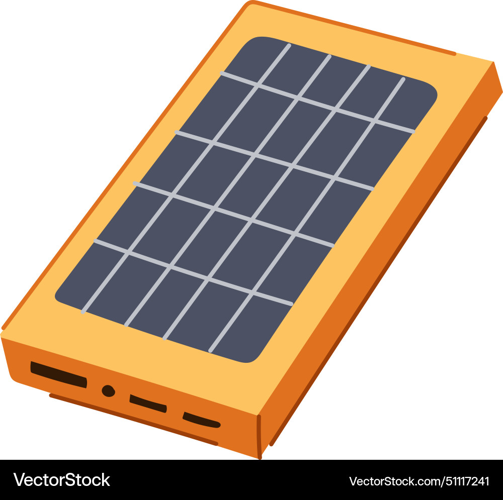 Device solar charger cartoon Royalty Free Vector Image