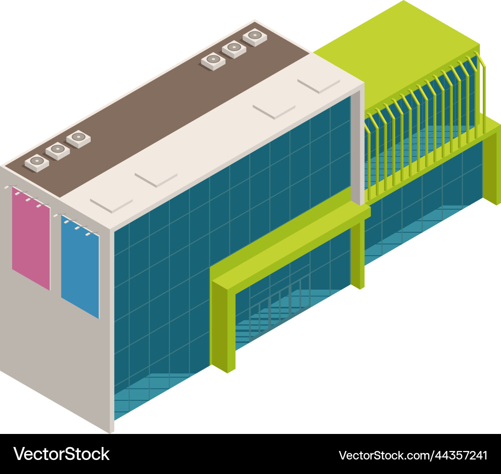 Isometric shopping centre Royalty Free Vector Image