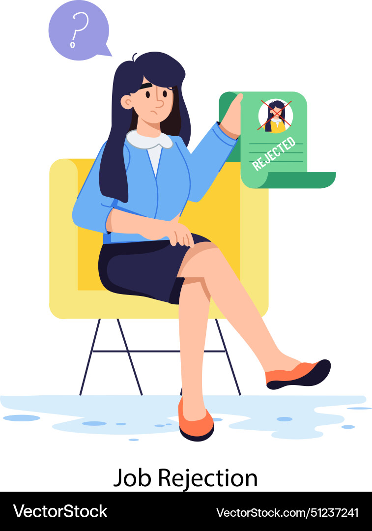 Job rejection Royalty Free Vector Image - VectorStock