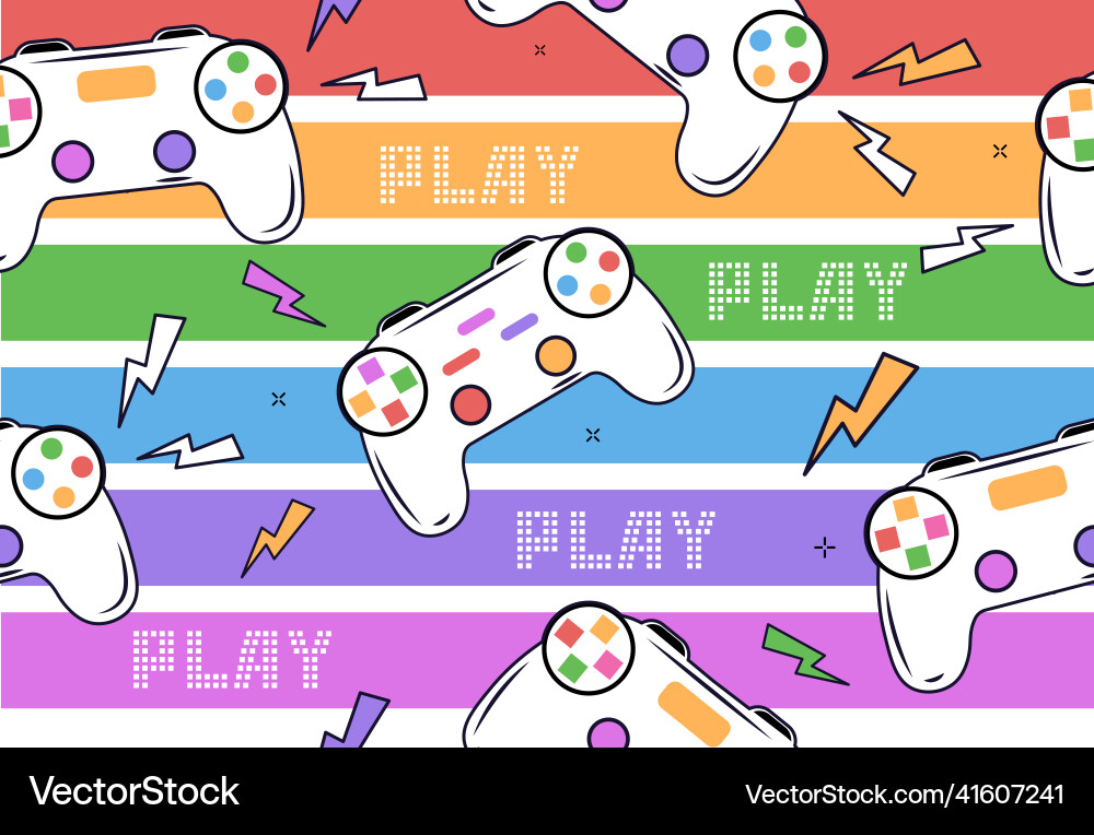 Joysticks seamless pattern Royalty Free Vector Image
