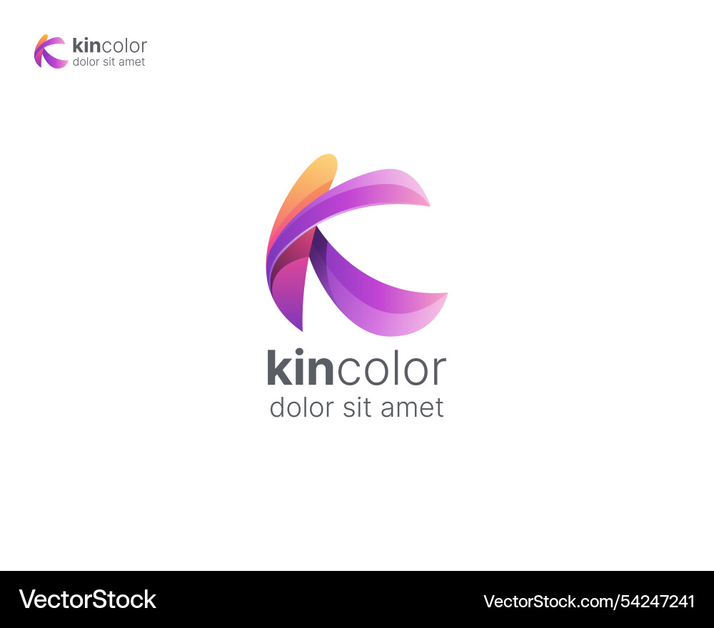 Letter k logo creative colorful mark icon Vector Image