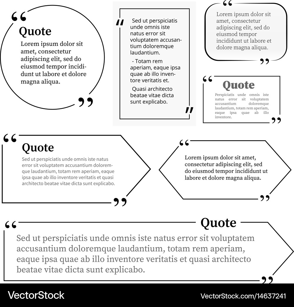 Quote bubbles template Royalty Free Vector Image