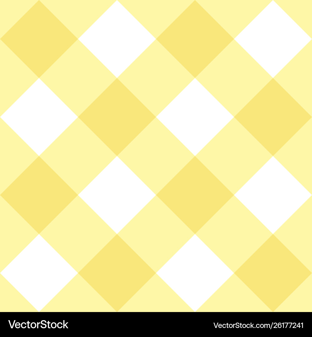 Seamless yellow plaid background - checkered tile Vector Image