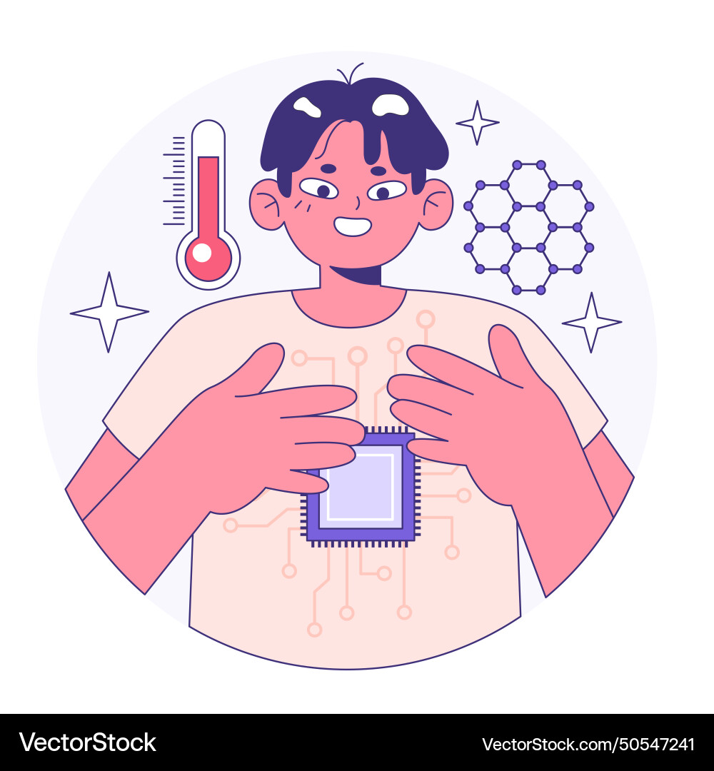 Wearable technology smart device character using Vector Image